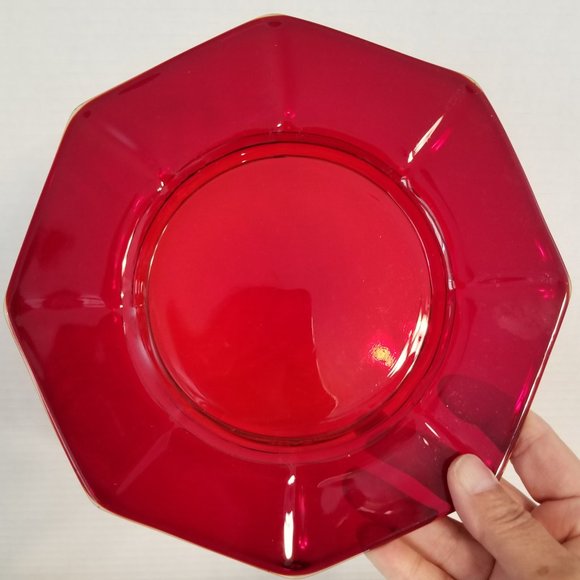 Imperial Glass | Dining | Vintage Imperial Glass Ruby Red Molly Salad ...